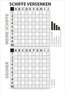 Schiffe versenken zum Ausdrucken – Vorlagen zum Ausdrucken